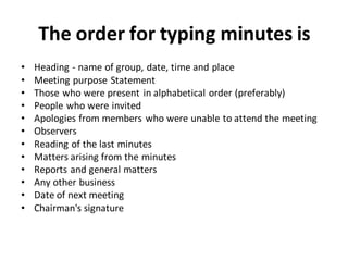 Agenda and meetings | PPT