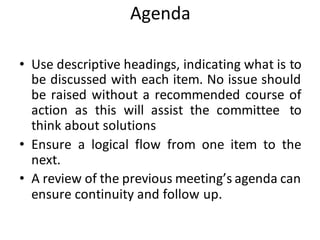 Agenda and meetings | PPT