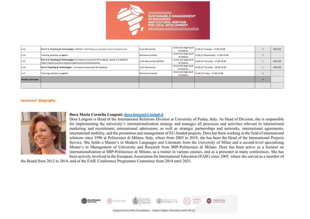 AGENDA_BIO_MOD2_Africa.pdf and sustanabe | PPT