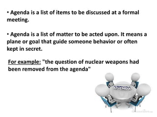 Agenda building | PPTX