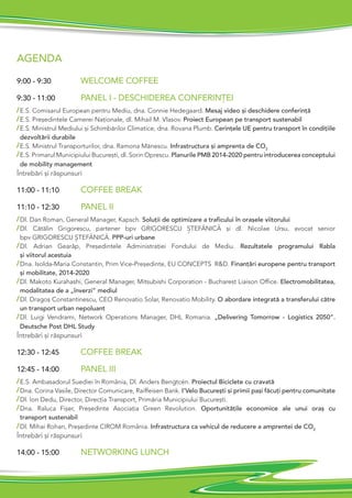Agenda conferintei "Managementul mobilitatii" | PDF