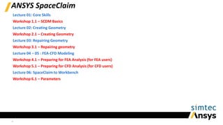 Agenda ANSYS training | PPTX