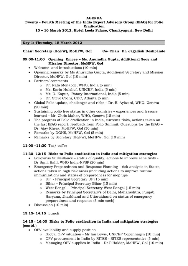 Agenda ieag | DOC