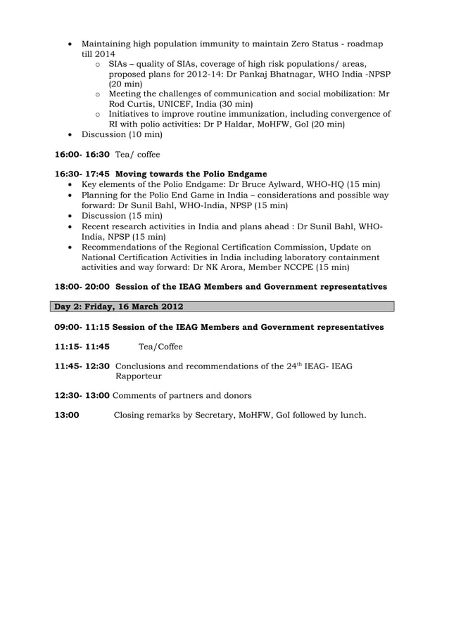 Agenda ieag | PDF