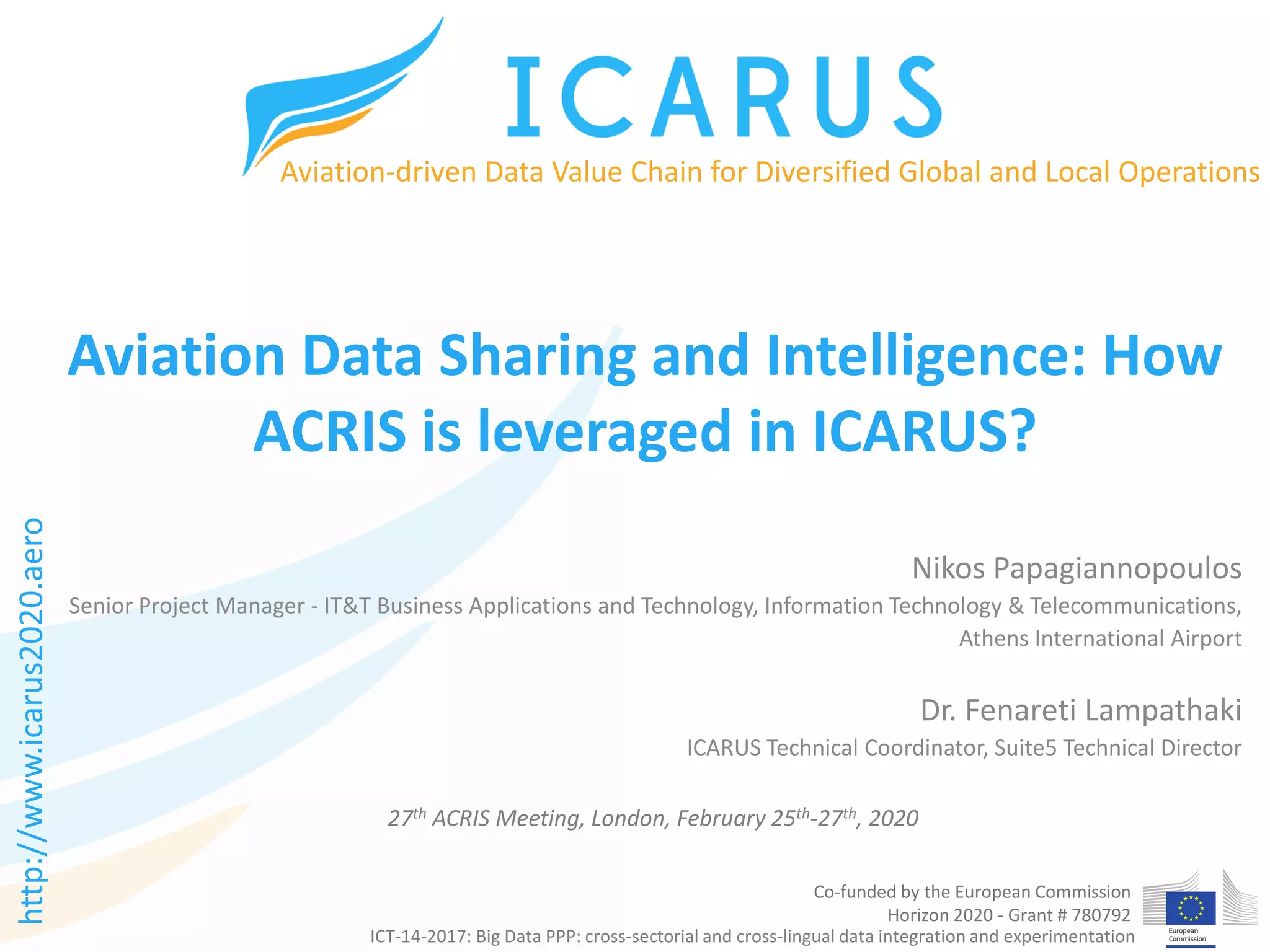 ICARUS @ 27th ACRIS Meeting (February 2020, London) | PDF