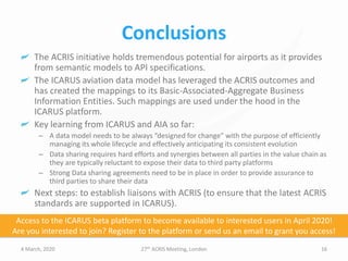 ICARUS @ 27th ACRIS Meeting (February 2020, London) | PDF