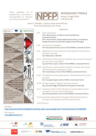 Progetto NPFP: Workshop Finale | PDF