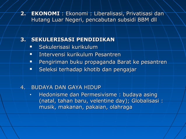 Agenda sekulerisasi di dunia islam | PPT