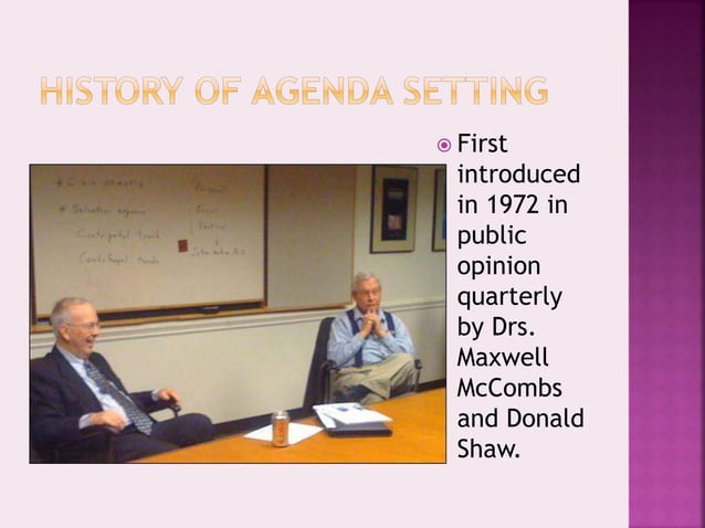 Agenda setting theory ppt | PPTX