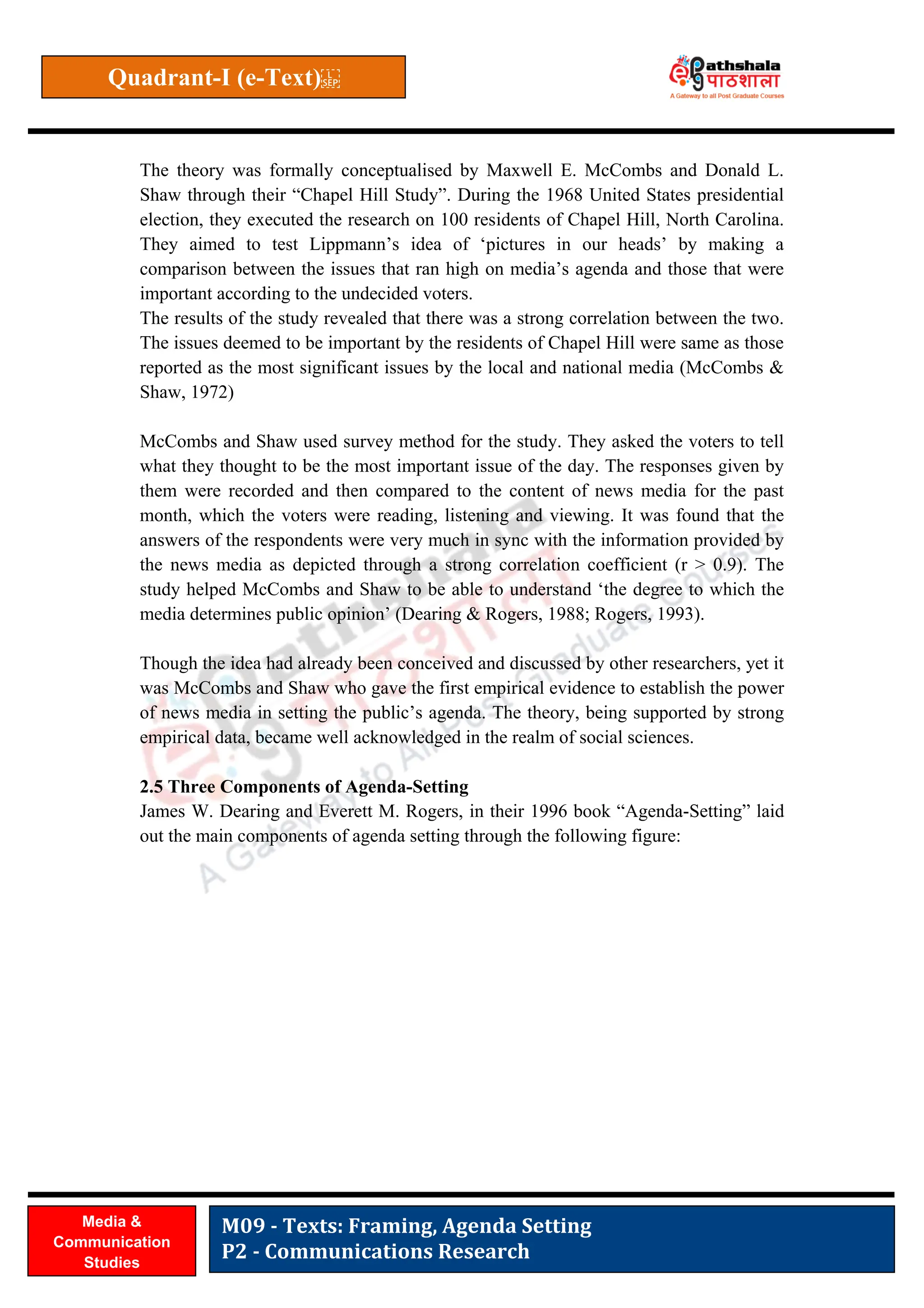 agenda setting framing research paper analysis | PDF