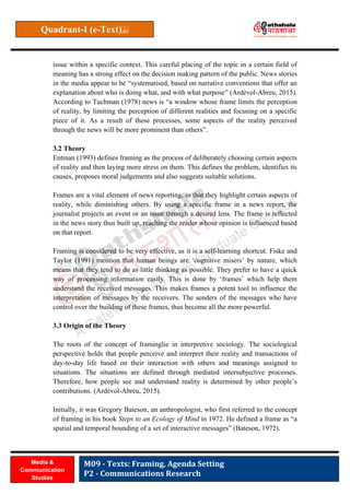 agenda setting framing research paper analysis | PDF