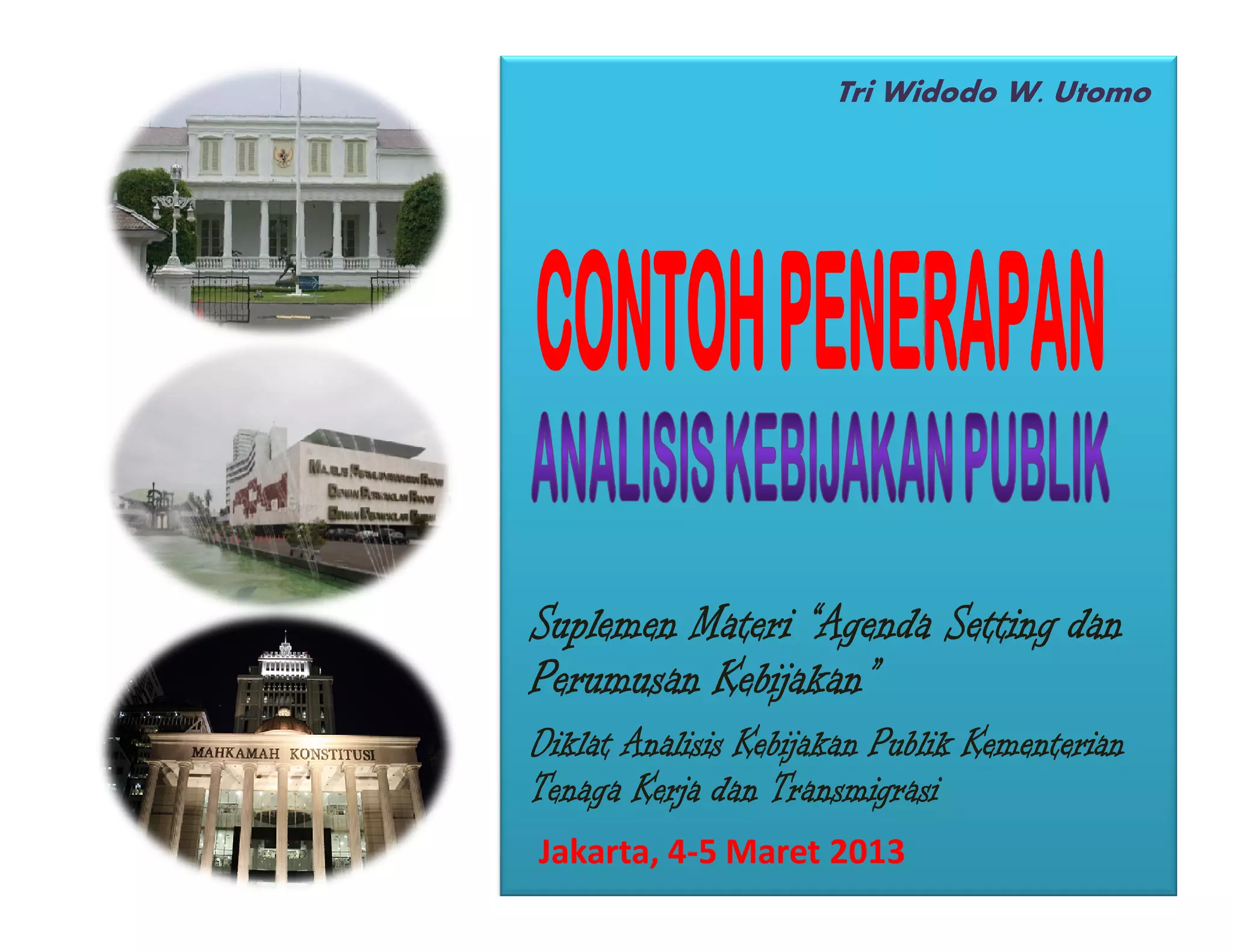 Contoh Penerapan Agenda Setting & Perumusan Kebijakan | PDF