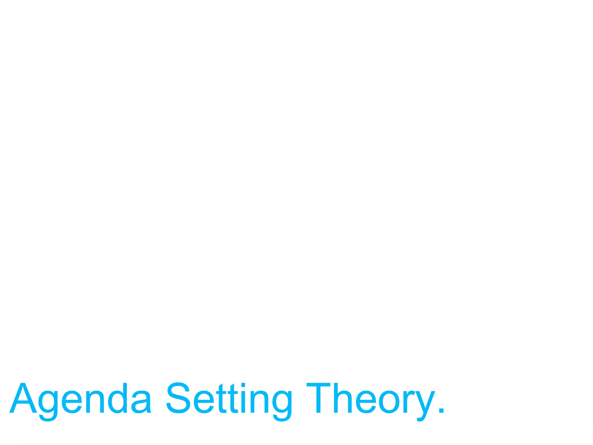 Agenda Setting Theory 2 | PPT