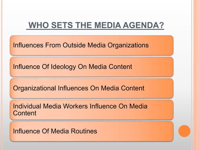 Agenda setting theory | PPTX | Politics