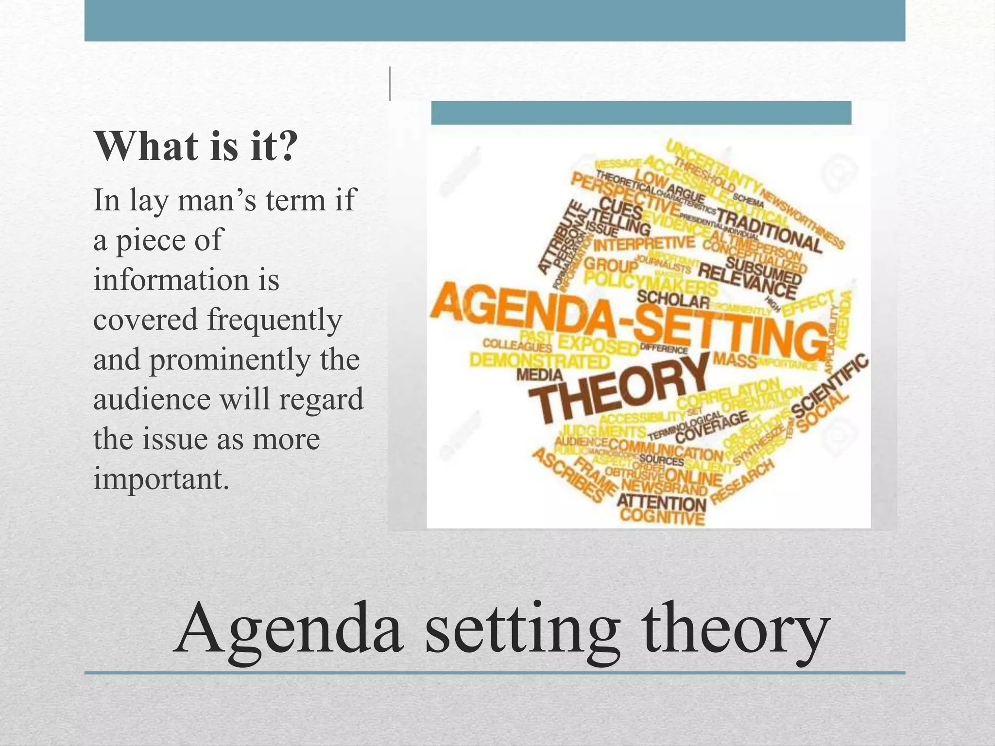 Agenda Setting Theory. | PPTX