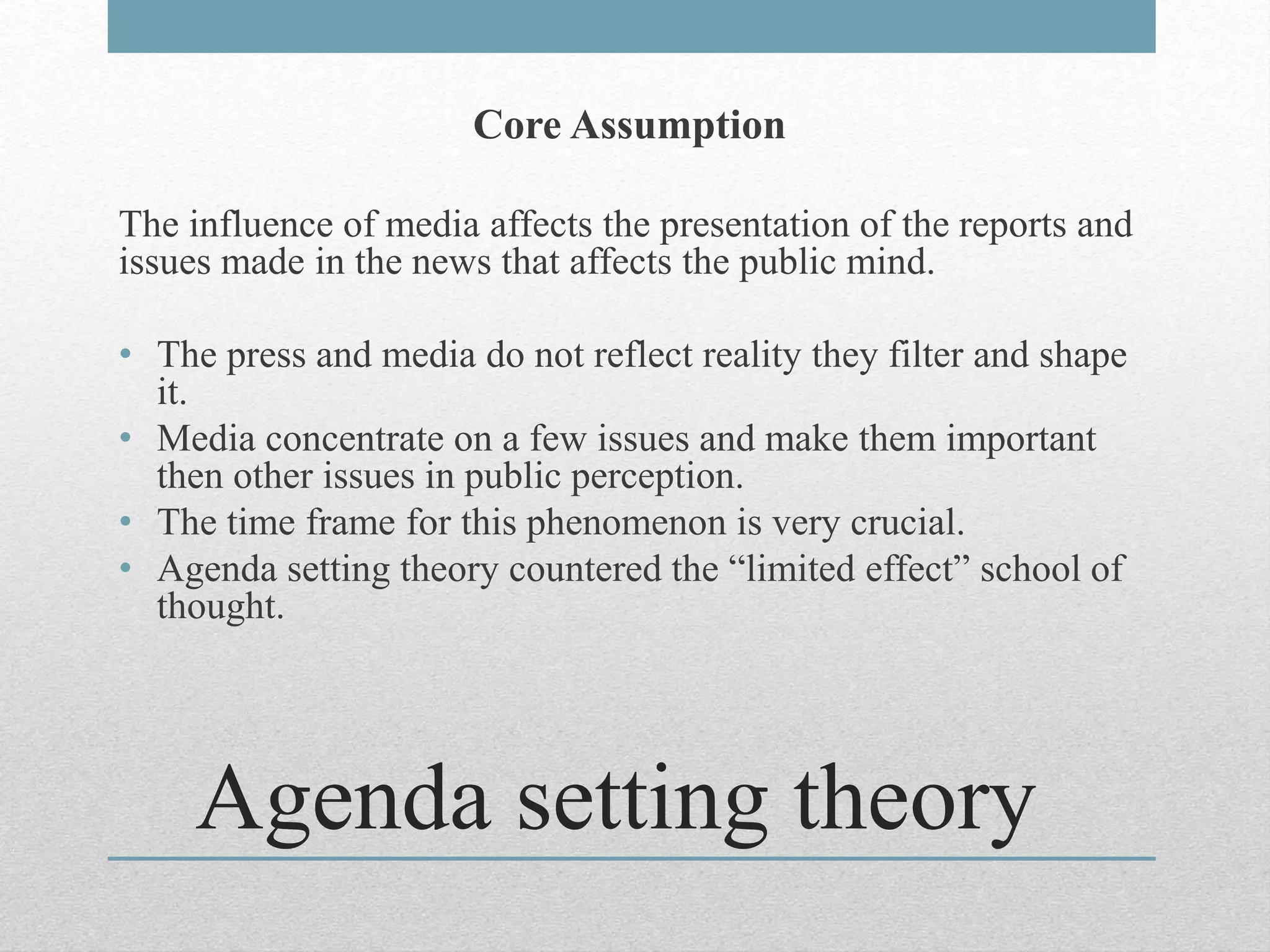 Agenda Setting Theory. | PPTX