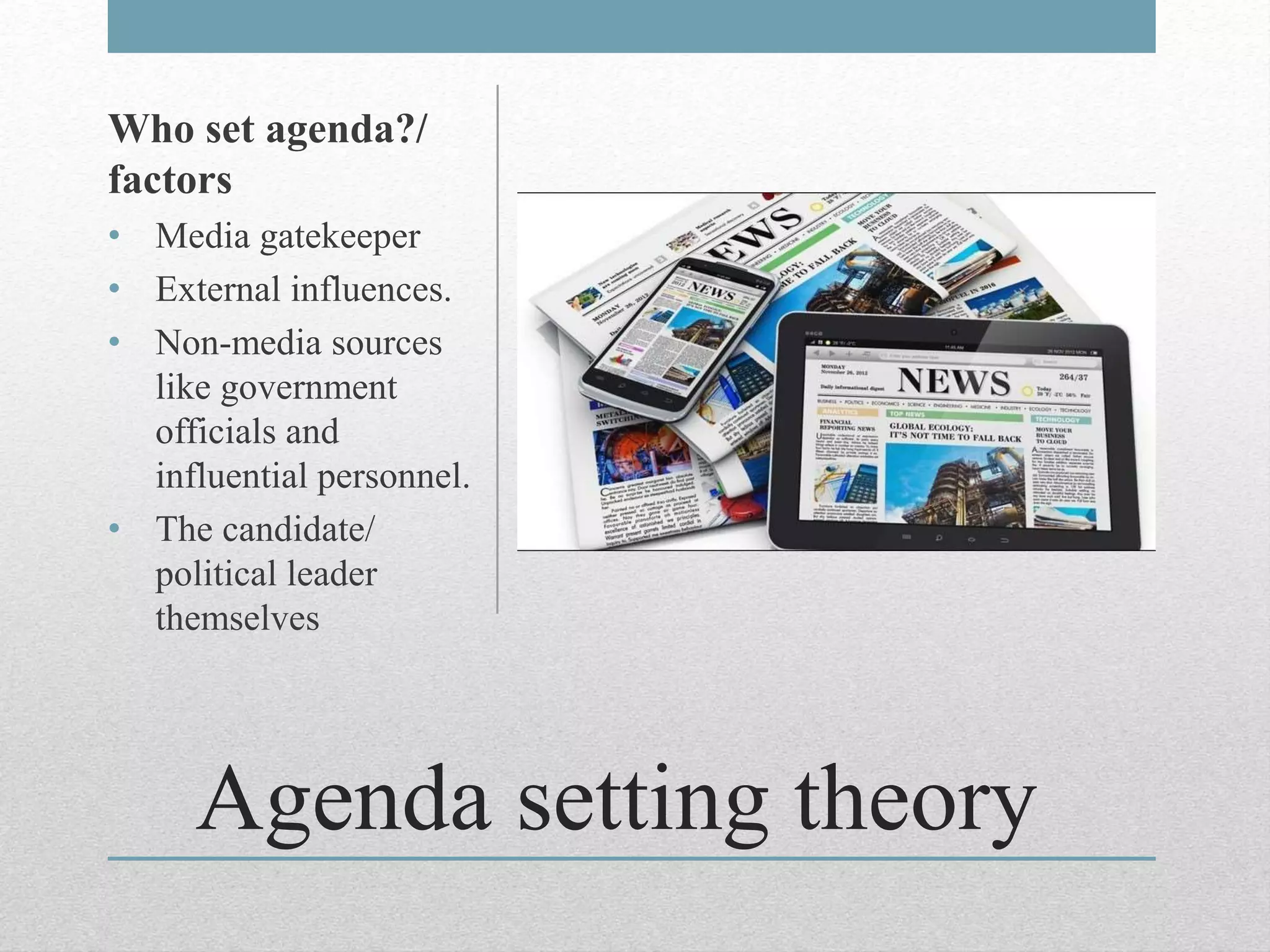 Agenda Setting Theory. | PPTX