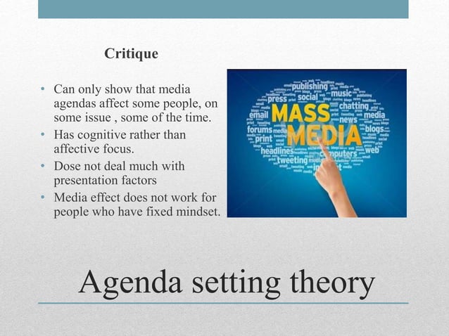 Agenda Setting Theory. | PPTX | Political Issues & policy | Politics