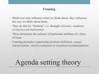 Agenda Setting Theory. | PPTX