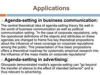 Agenda setting theory slides | PPTX