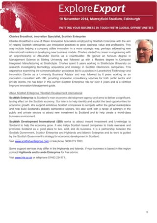 ExploreExport 2014 - Agenda & speaker biographies | PDF