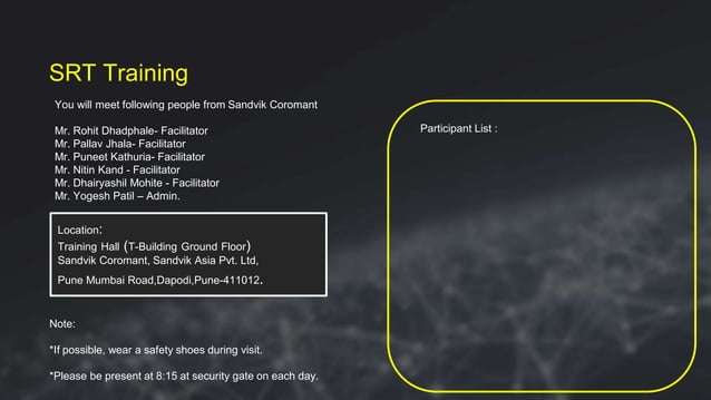 Agenda_SRT Training_Channel.pptx