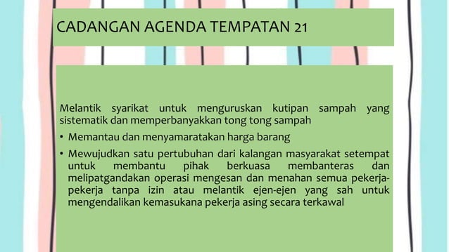 Agenda tempatan 21 | PPTX