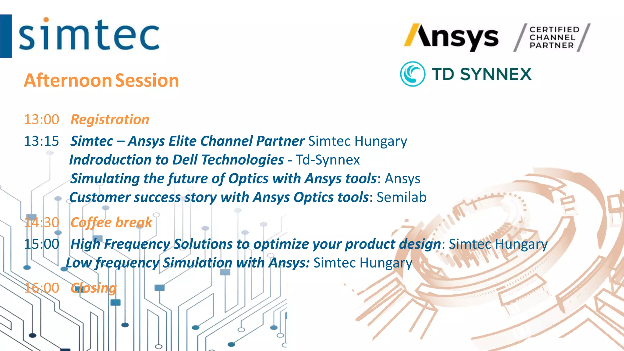 Ansys Tech Day in Budapest_agenda | PPT