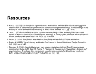 A gender balanced approaches to teaching visual literacy in the czech ...