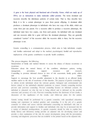 A gene is the basic physical and functional unit of heredity | DOCX