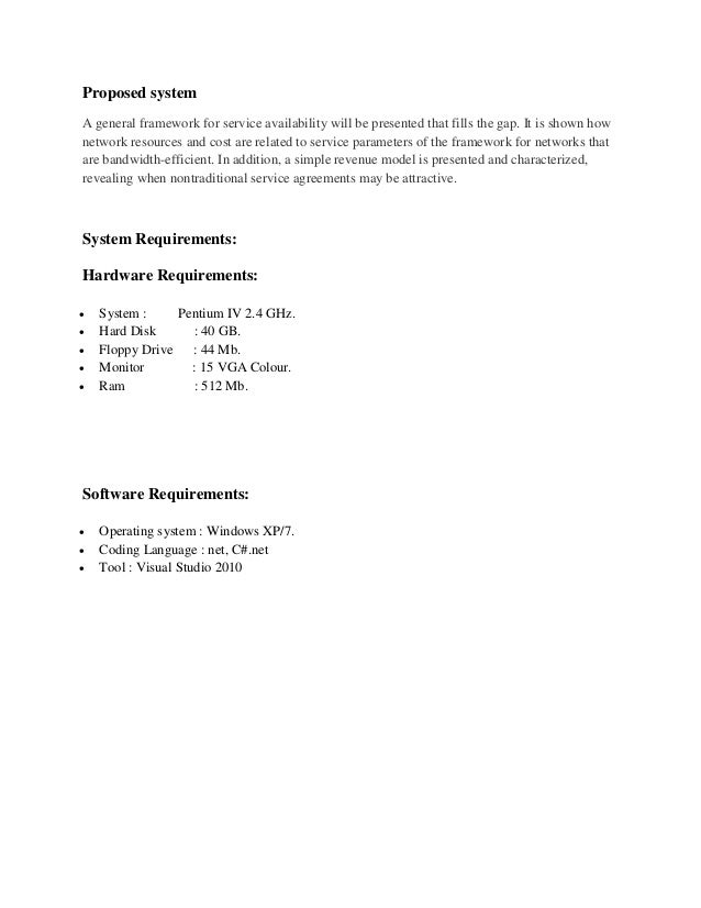 Ieee 2014 Dotnet Cloud Computing Projects A General Framework For Service Availability For Bandwidth