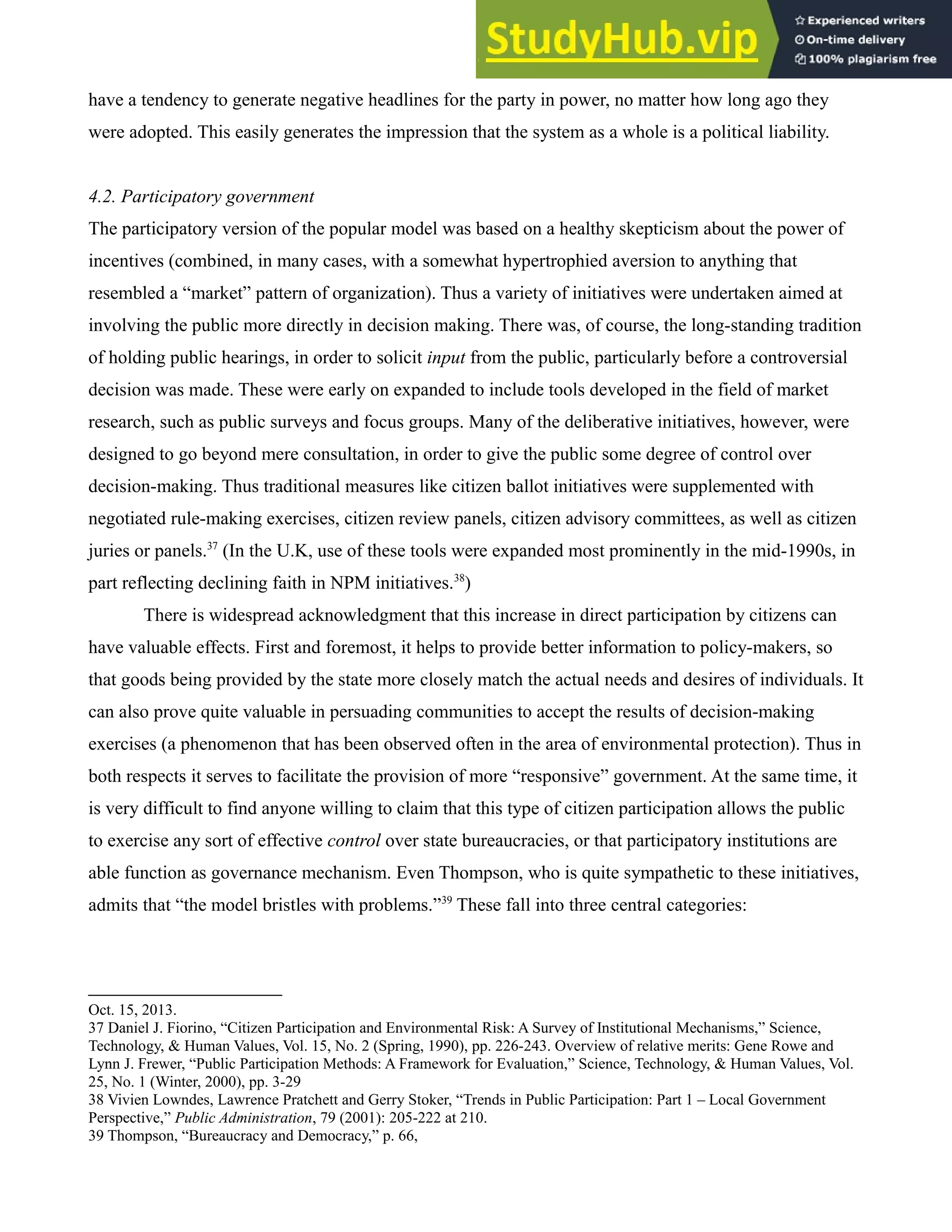 A General Framework For The Ethics Of Public Administration | PDF