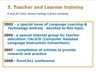 A General Introduction To Computer Assisted Language Learning Revised | PPT