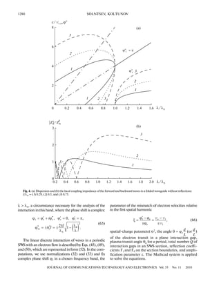 A generalized linear theory of the discrete electron–wave interaction in slow wave structures | PDF