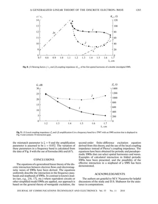 A generalized linear theory of the discrete electron–wave interaction in slow wave structures | PDF