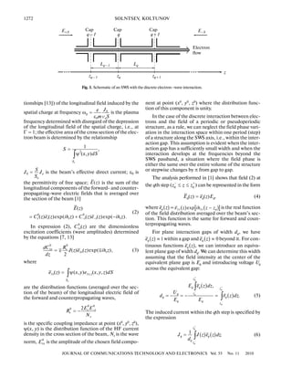 A generalized linear theory of the discrete electron–wave interaction in slow wave structures | PDF