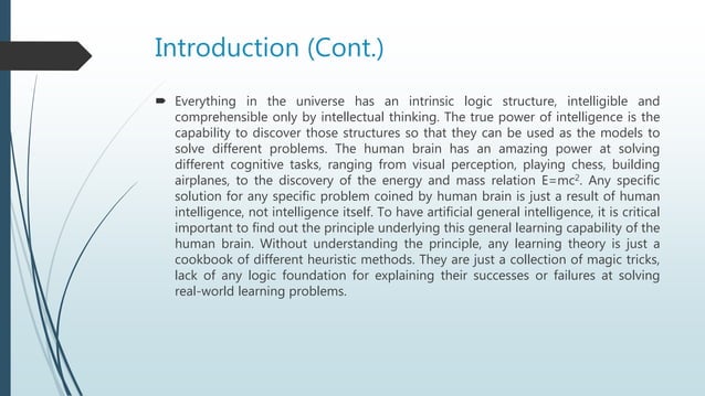 A General Principle of Learning and its Application for Reconciling ...