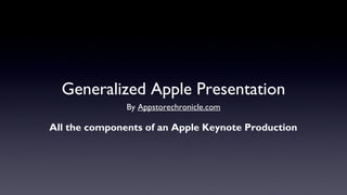 A Generic Apple "Steve Jobs" style Keynote Address Presentation | PPT