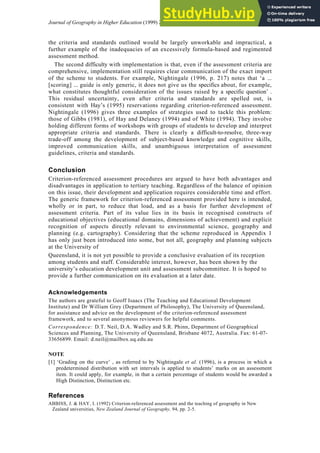 A Generic Framework For Criterion-Referenced Assessment Of ...