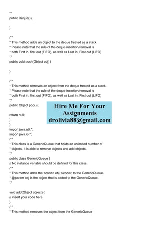 A generic queue is a general queue storage that can store an.pdf
