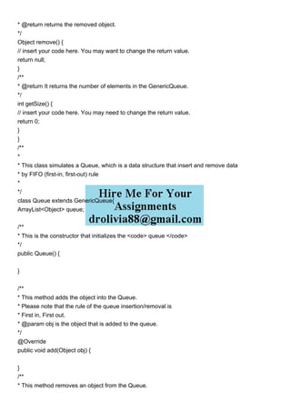 A generic queue is a general queue storage that can store an.pdf