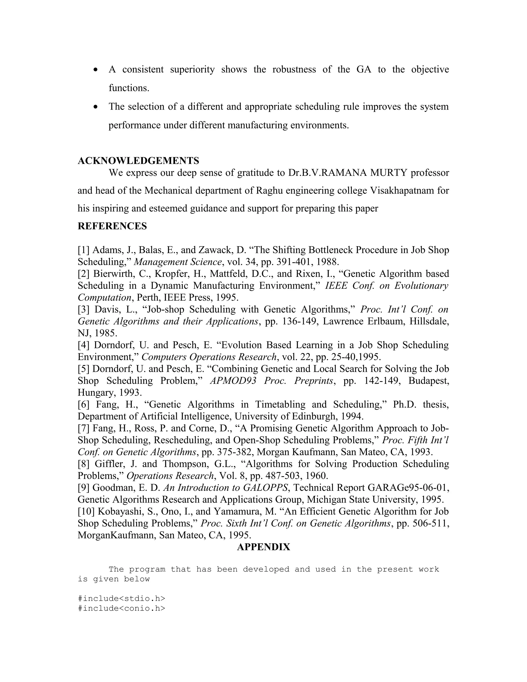 A Genetic Algorithm Approach To Static Job Shop Scheduling Doc