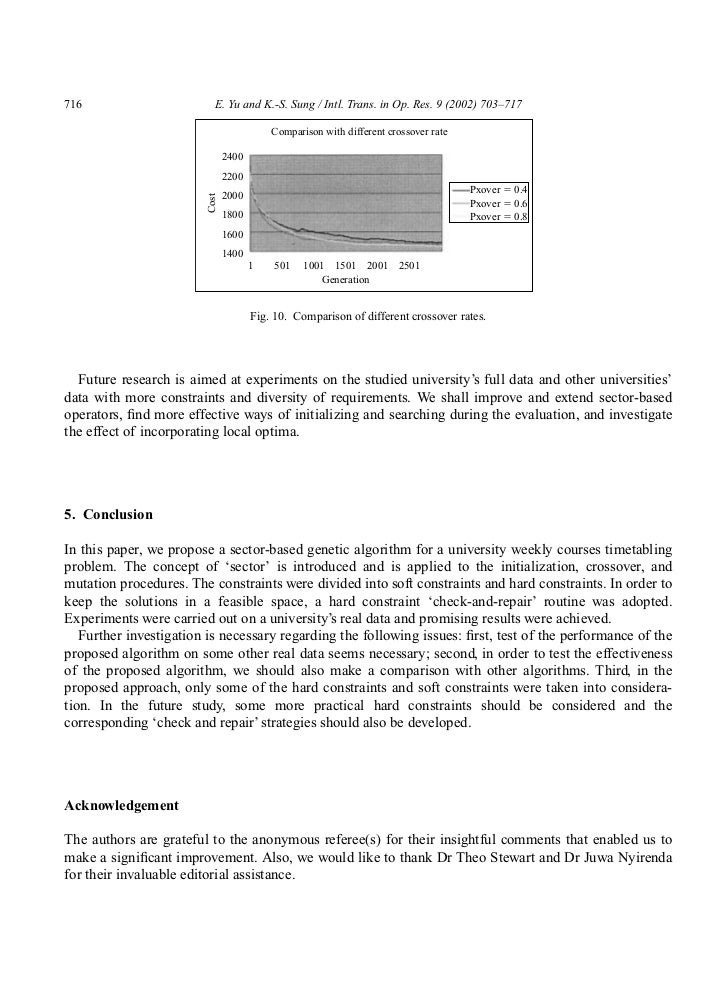 A Genetic Algorithm For A University Weekly Courses Timetabling Probl…