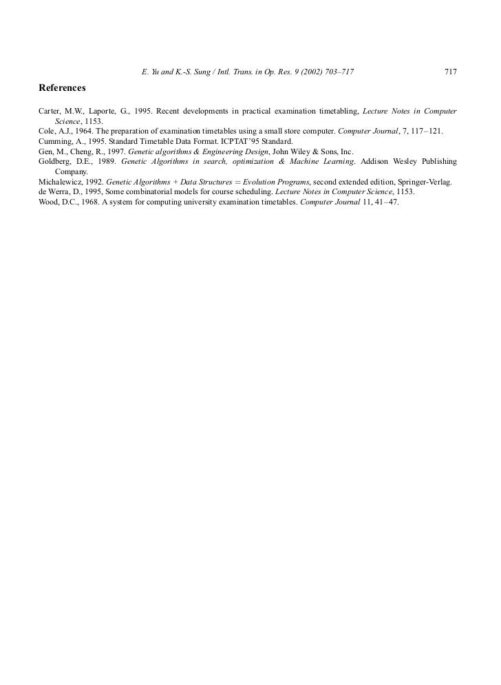 A Genetic Algorithm For A University Weekly Courses Timetabling Probl