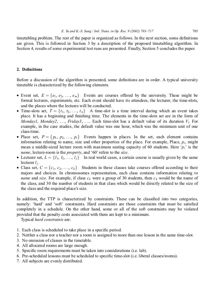 A Genetic Algorithm For A University Weekly Courses Timetabling Probl