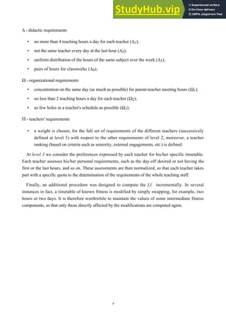 A Genetic Algorithm To Solve The Timetable Problem | PDF