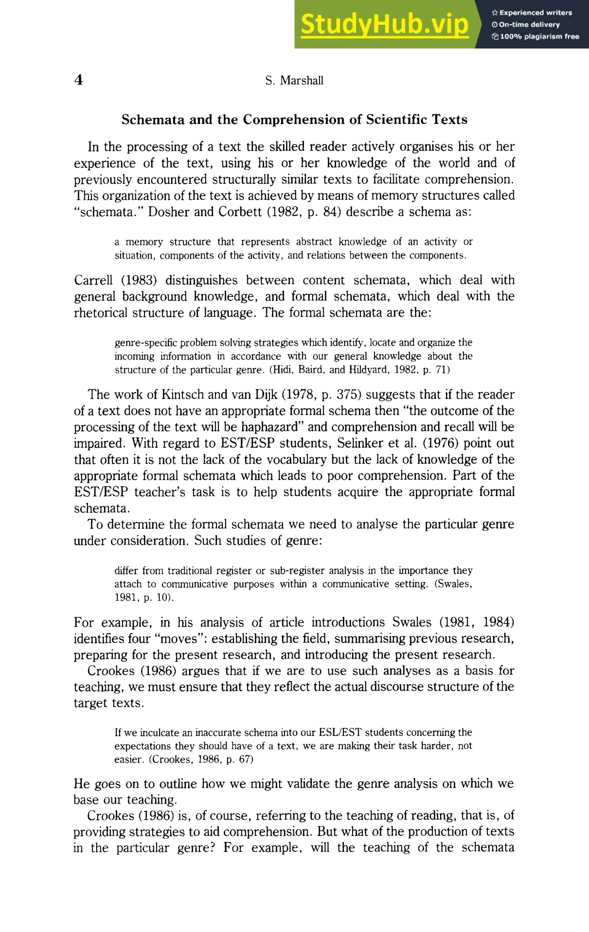 A Genre-Based Approach To The Teaching Of Report-Writing | PDF