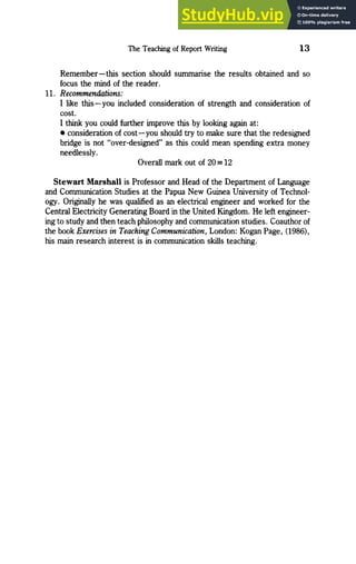 A Genre-Based Approach To The Teaching Of Report-Writing | PDF