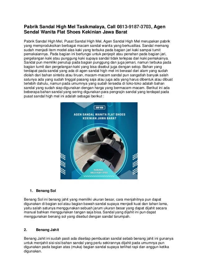 Agen Sendal Wanita Flat Shoes Kekinian Jawa Barat.pdf