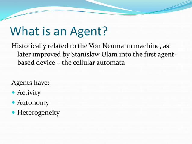 Agent based modeling-presentation | PDF